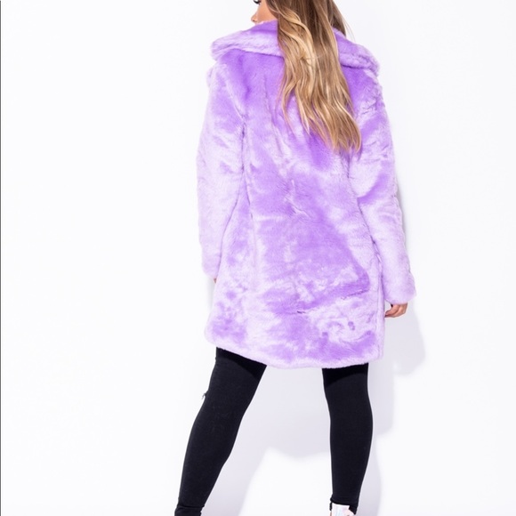 Jackets & Coats | Lyla Lilac Vegan Faux Fur Coat | Poshmark